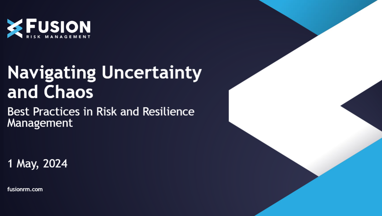Operational Resilience & Risk Management Solutions - Fusion Risk Management