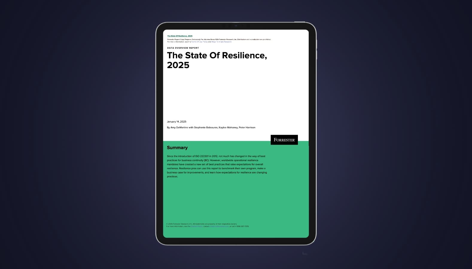 Benchmark Your BC with Forrester’s “State of Resilience” Report - Fusion